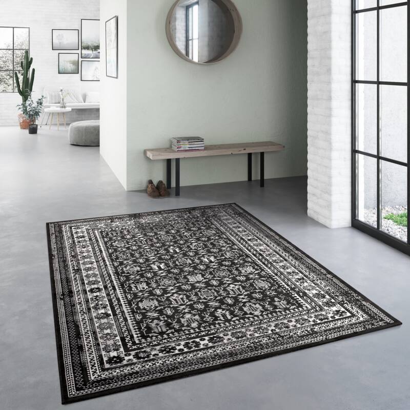 Classic Chateau Ebony Cream (7'10" x 10') - Overstock - 20607234